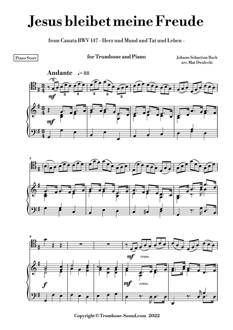 Pocket Pianist - Bach – Jesus bleibet meine Freude BWV 147